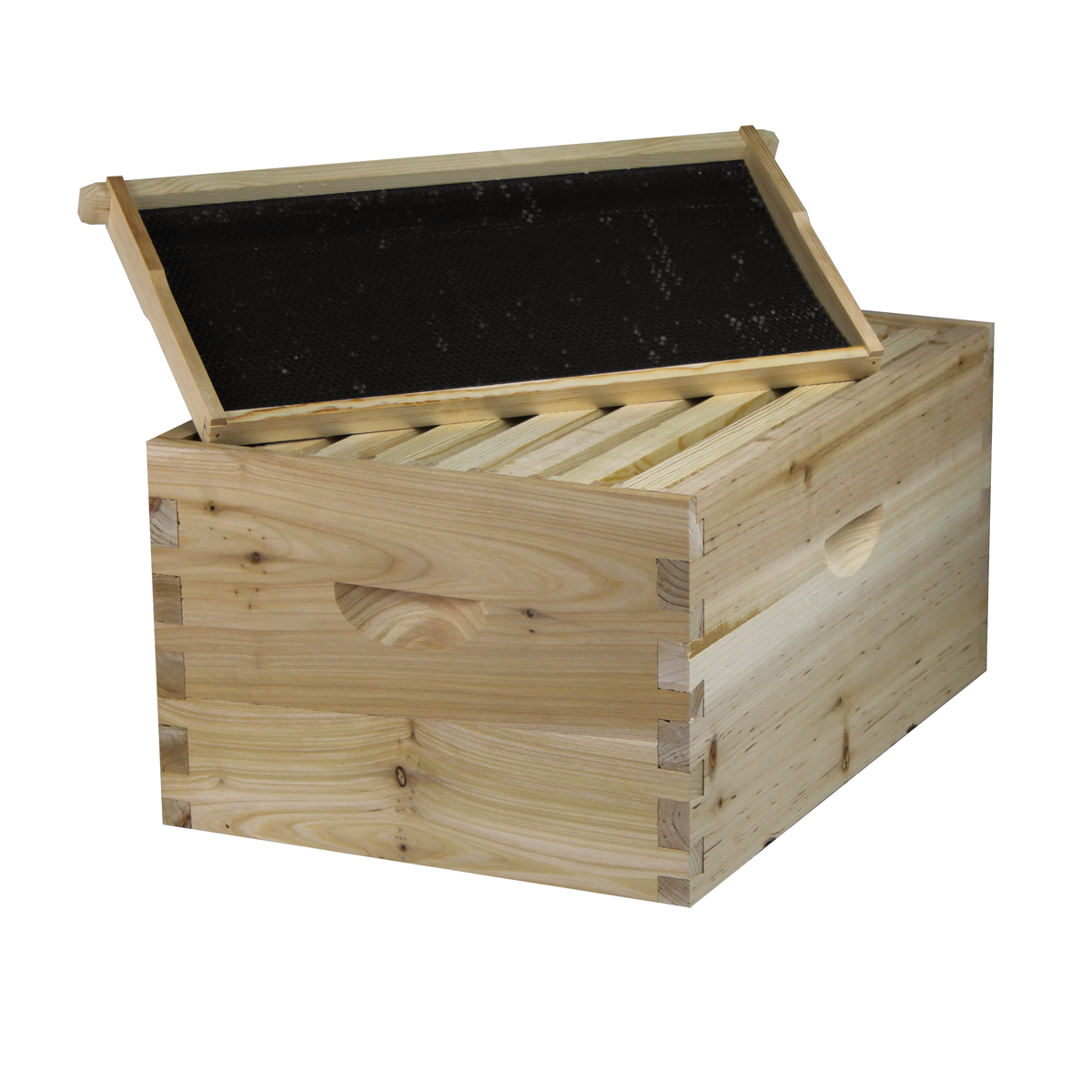 8 Frame Deep Brood Box w/ Dovetail Joints (Unassembled w/ Frames and F ...